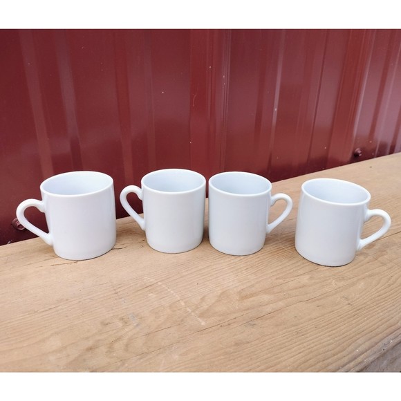 Dining | 4 Mini White Ceramic Mugs | Poshmark